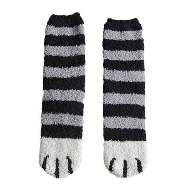 Dewadbow Women Cat Claws Socks Warm Sleep Floor Socks Plush Fleece ...