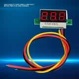 0.36 Inch Waterproof Digital Voltmeter with 0-100V Range, Red LED ...