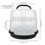TORJAN 3-Tier Cupcake Carrier Clear and Black Holder 24 Cupcakes ...