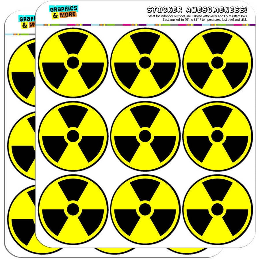 Radioactive Nuclear Warning Symbol 18 2" Planner Calendar Scrapbooking ...