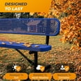 Heavy-Duty Outdoor Metal Bench, Thermoplastic-Coated, Portable ...