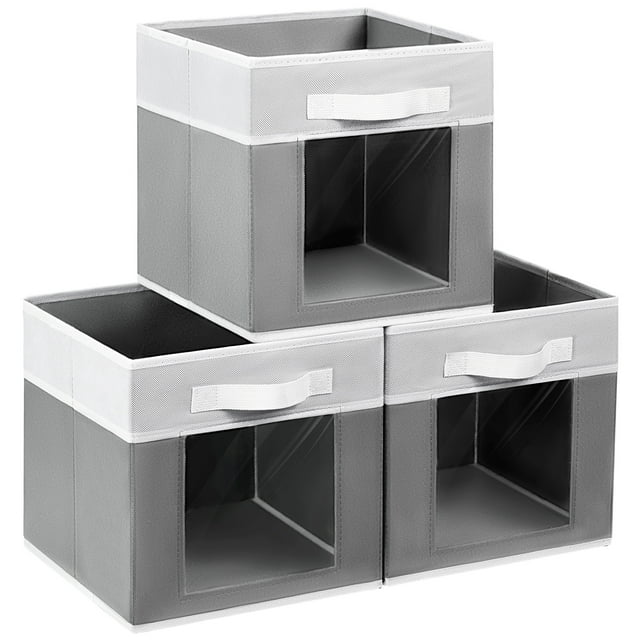 Homsorout Cube Storage Bins, Closet Storage Cubes with Window, Fabric ...