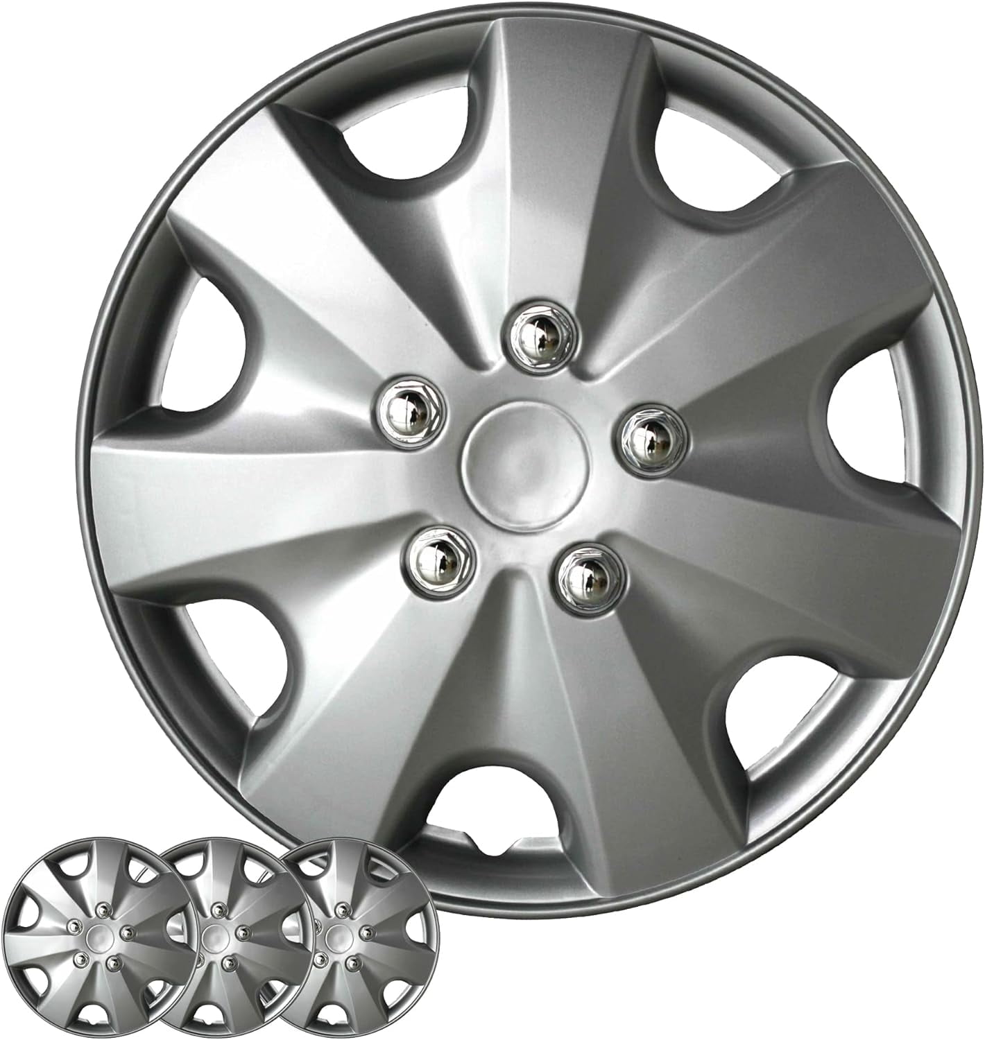 Wheel Cover Kit, 16 Inch Hubcaps Set of 4 Automotive Hub Caps with ...