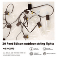 Wonder Garden Outdoor String Lights with 22 Edison Bulbs Vintage Lights ...