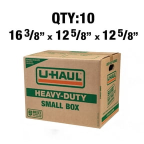 U-Haul Medium Moving Boxes - Pack of 10 Boxes with Handles - 18” x 18 1 ...