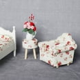 ZPAQI Realistic Mini Sofa Rural Floral Furniture Lounge Dollhouse Accs ...