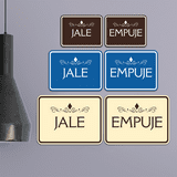 Signs ByLITA Classic Framed Fun Empuje/ Jale Pull Door Sign (Brushed ...