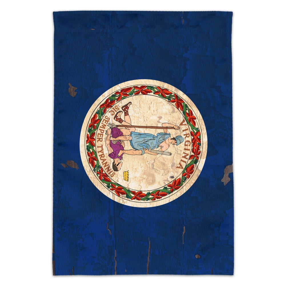 Rustic Virginia State Flag Distressed USA Garden Yard Flag - Walmart.com