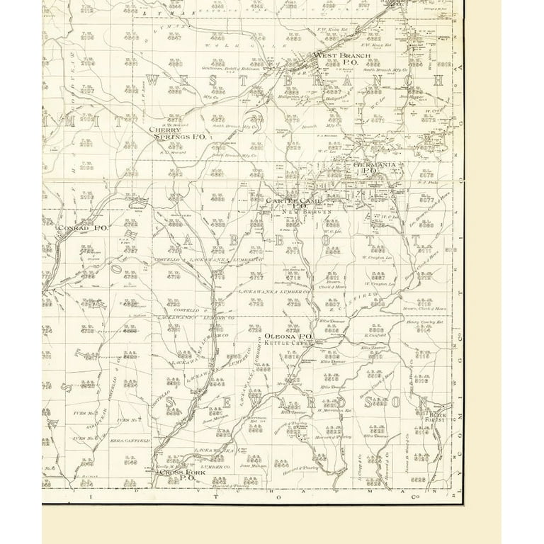 Potter County Pennsylvania Map