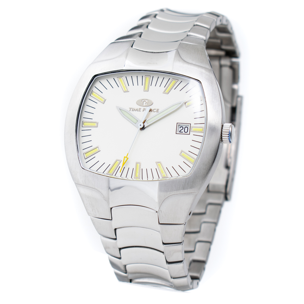 TIME FORCE - WATCH TIME FORCE STEEL WHITE SILVER MAN TF2574J-04M ...