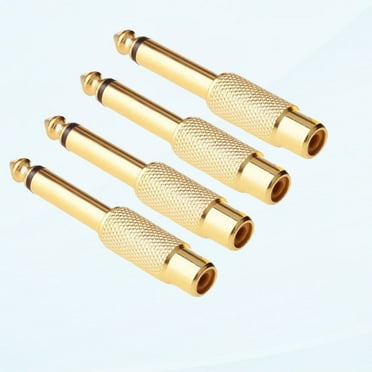 Construct Pro Single RCA Female to 1/4” Male Gold-Plated Connector ...