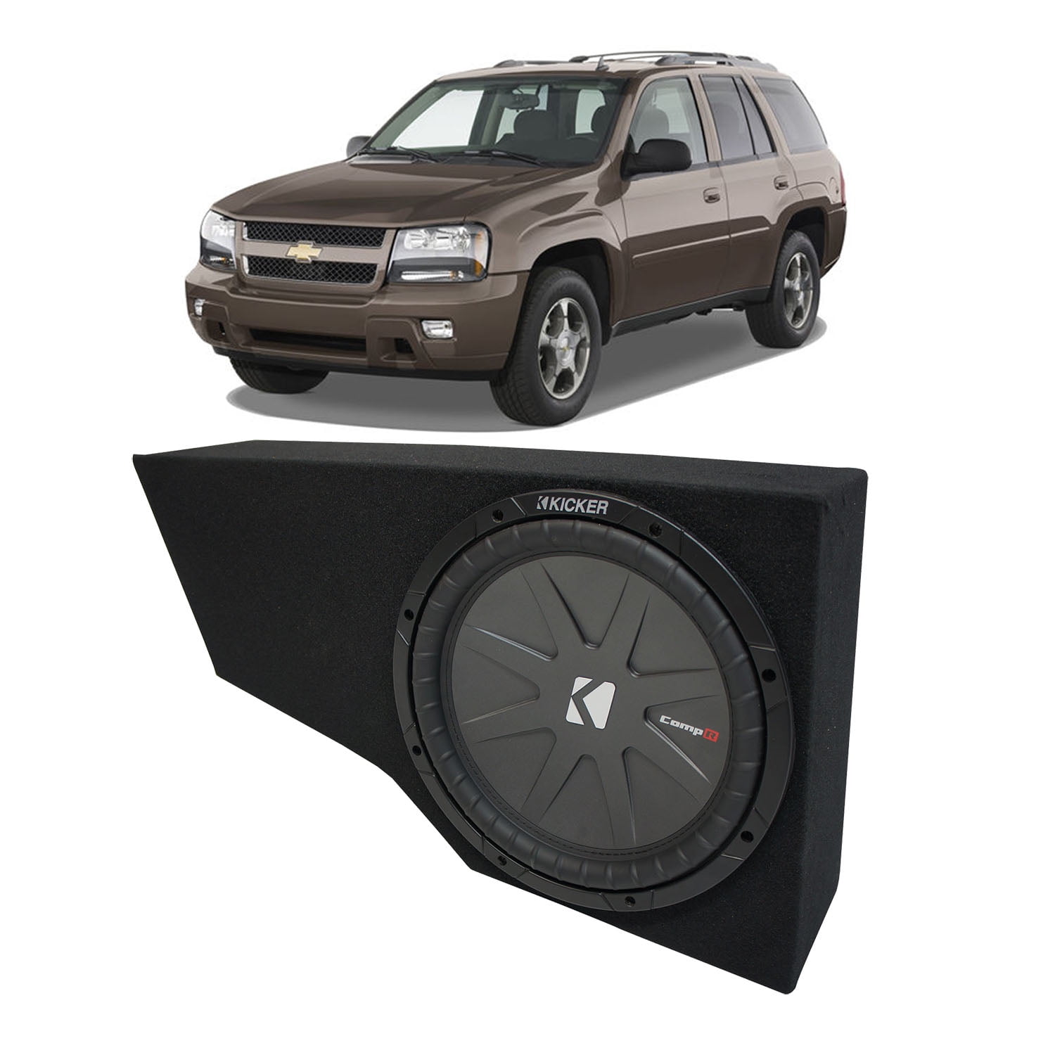02-09 Chevy Trailblazer Kicker CompR CWR12 Single 12 Custom Sub Box ...