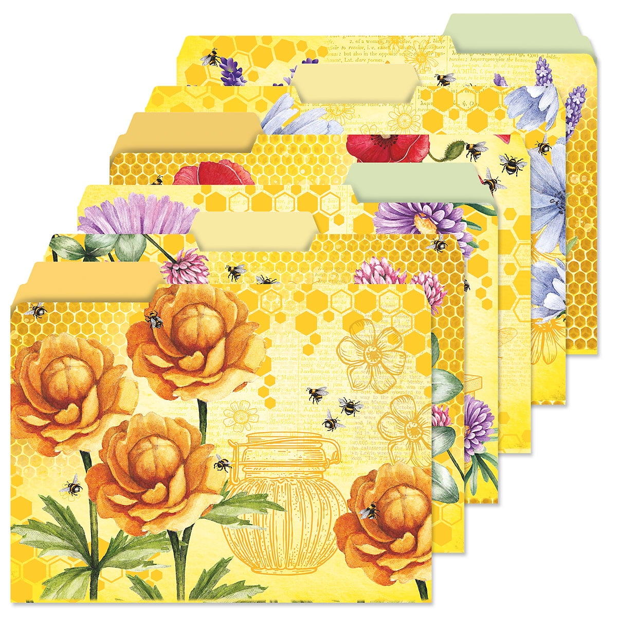 Current File Folders, Bee Friends, Staggered Tabs, 9-1/2 x 11-3/4, Set ...