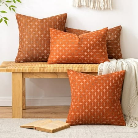 UPC 066151802269 - Pack of 2 Decorative Burlap Linen Throw Pillow ...