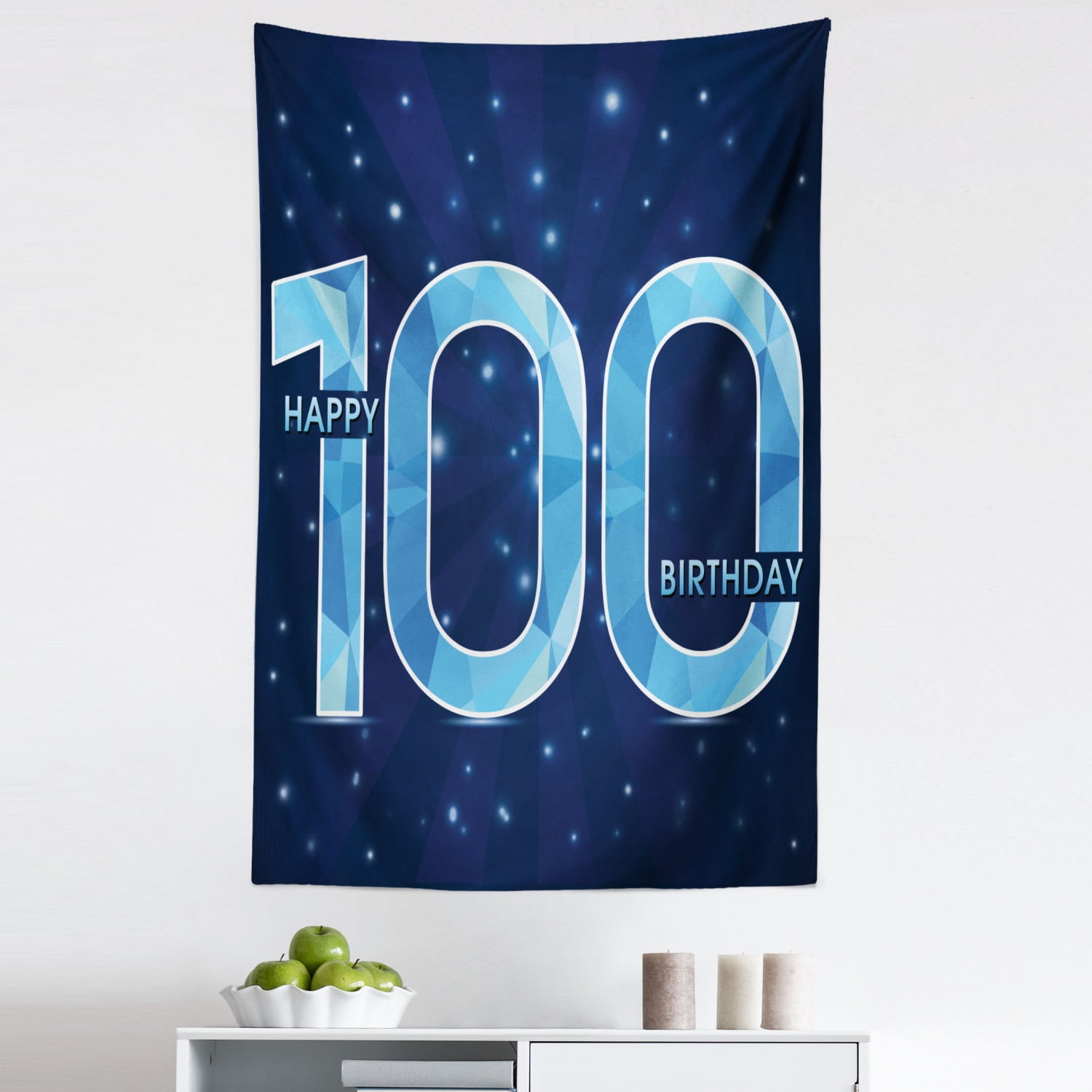 Birthday Tapestry, Happy Birthday Old Grandparents Century Party Image ...