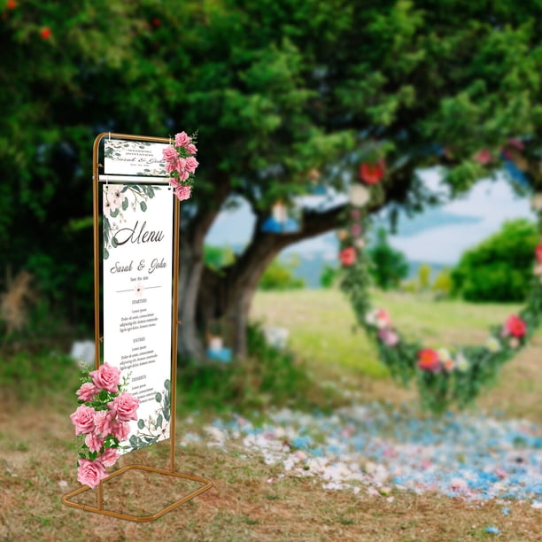 Gold Metal Display Stand Wedding Signs Paintings Posters Photos ...
