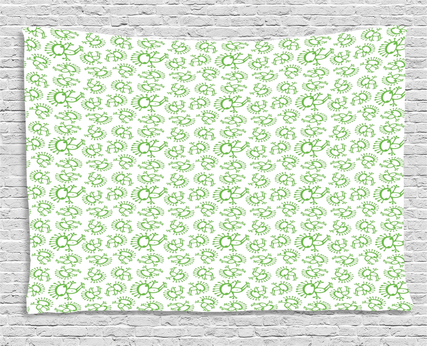 Alien Tapestry, Abstract Doodle of Fantastic Otherworldly Beings ...