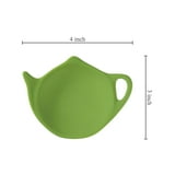Gourmet Art 4-Piece Green Teapot Shaped Tea Bag Holder Set/Spoon Rests ...