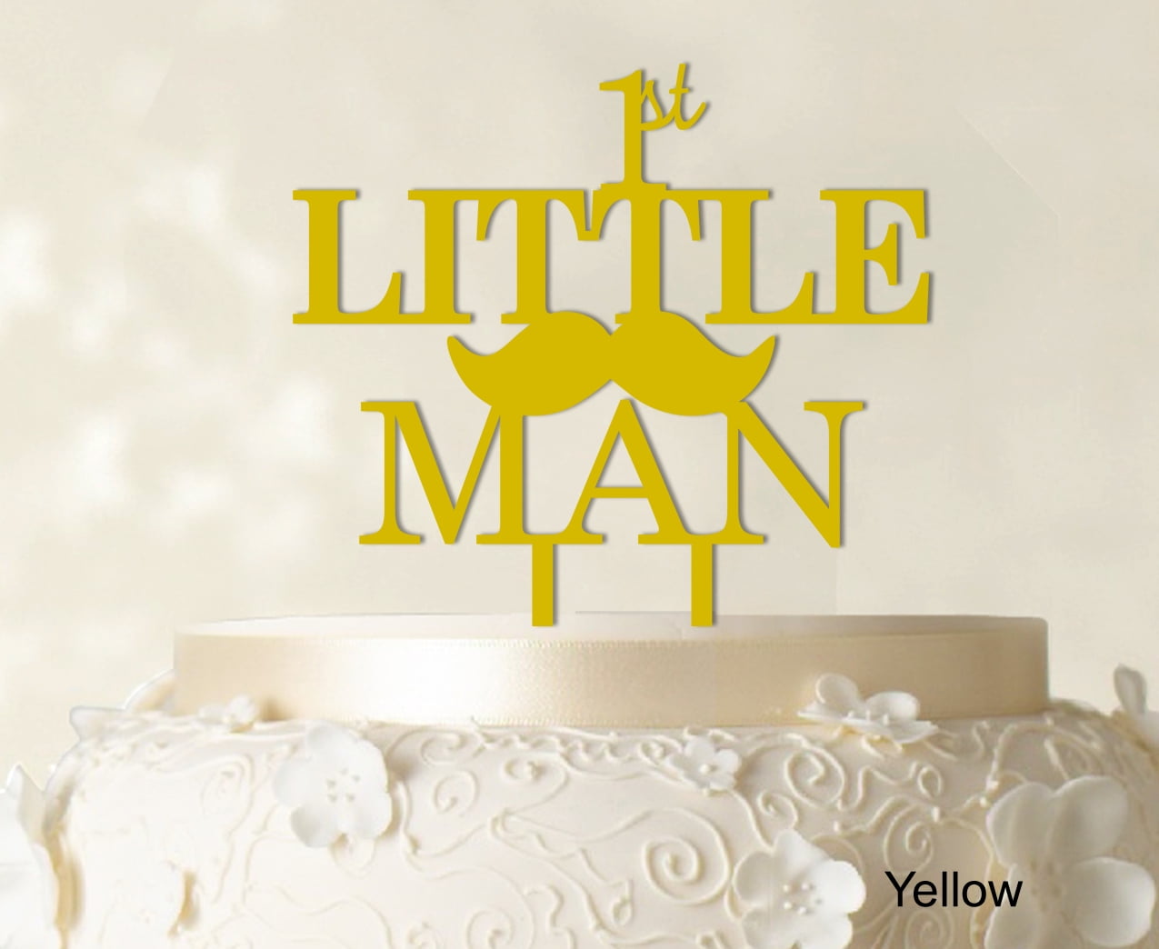 """1st Little Man""Birthday Cake Topper Elegant Moustache Cake Topper ...