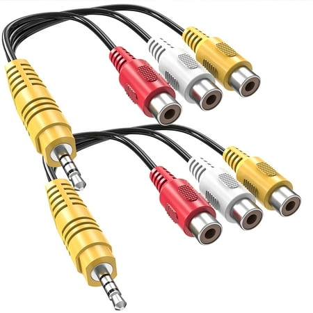 Video AV Component Adapter Cable for TCL TV, 2 Pack 3.5mm Male Plug to ...