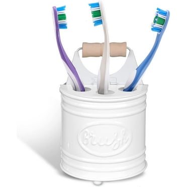 Autumn Alley Farmhouse Toothbrush Holder in Rustic Galvanized Gray ...