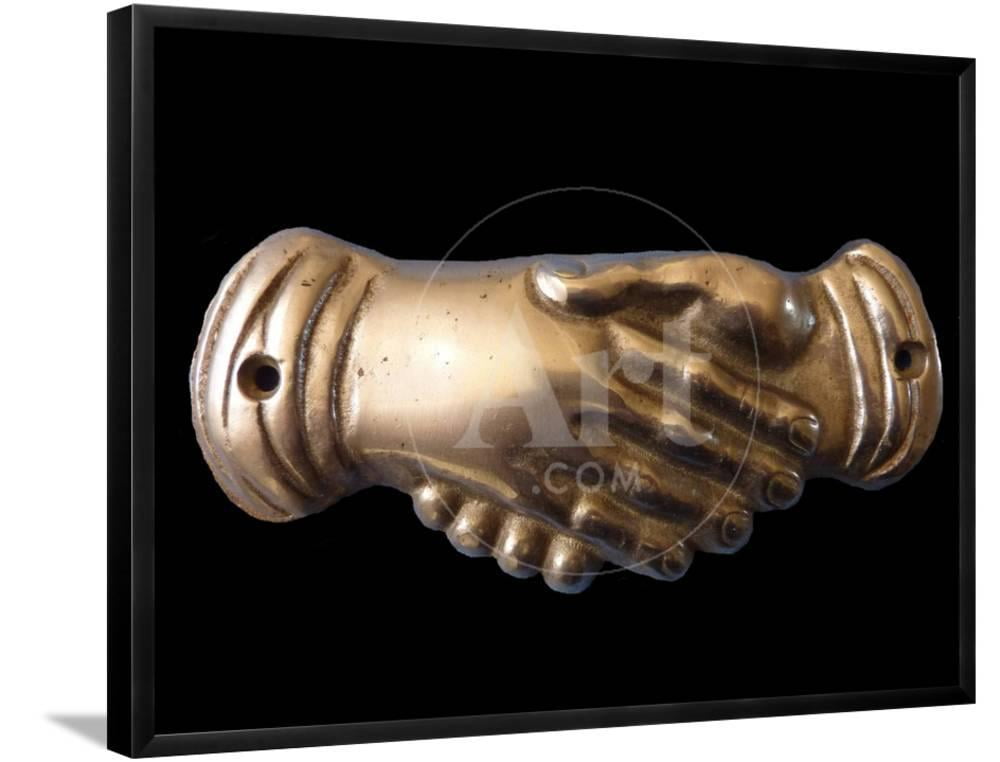 Masonic Handshake Symbol, End of 19th C, Framed Art Print Wall Art Sold ...