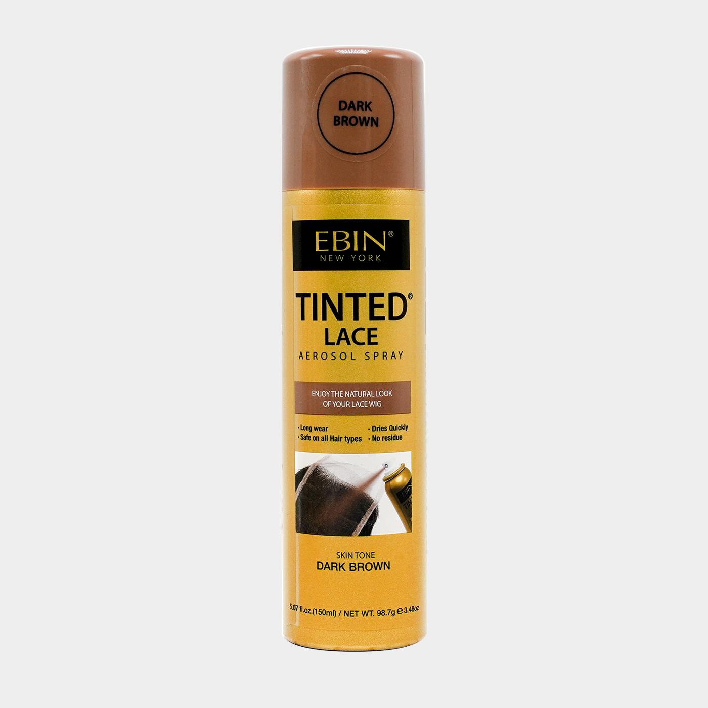 EBIN Tinted Lace Spray - Dark Brown 2.07 fl.oz/150ml - Walmart.com