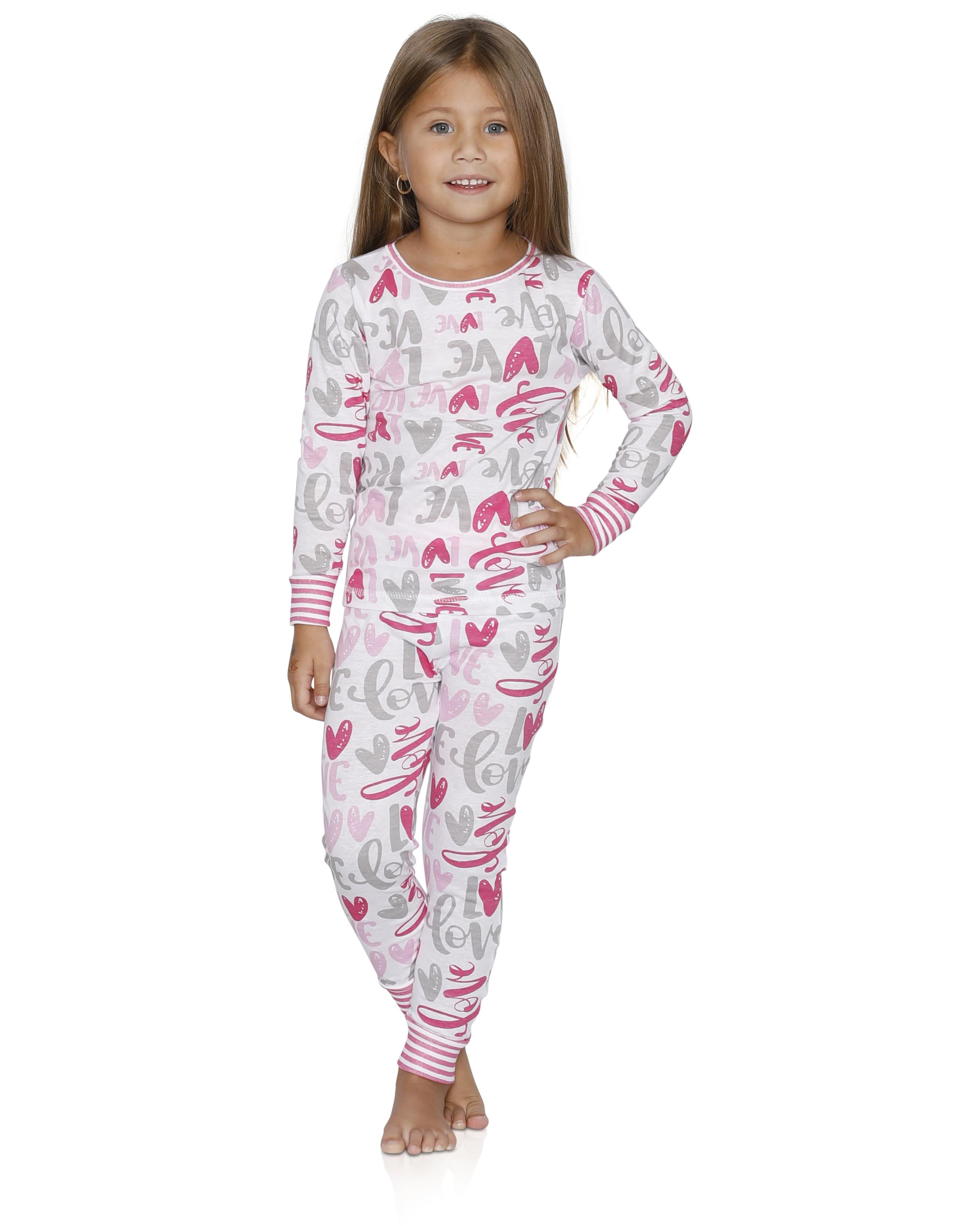 Prestigez Big Girls Two-Piece Pajama Set Female 4-16, All Over, Size: 5 ...