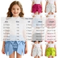 ATORRE Girls Bow Mini Skirt Cute Elastic Waist Ruched Ruffle Hem ...