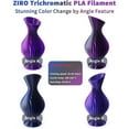 Ziro 3D Tri-color Silk PLA 1.75mm 1kg, Indigo Satin - Walmart.com