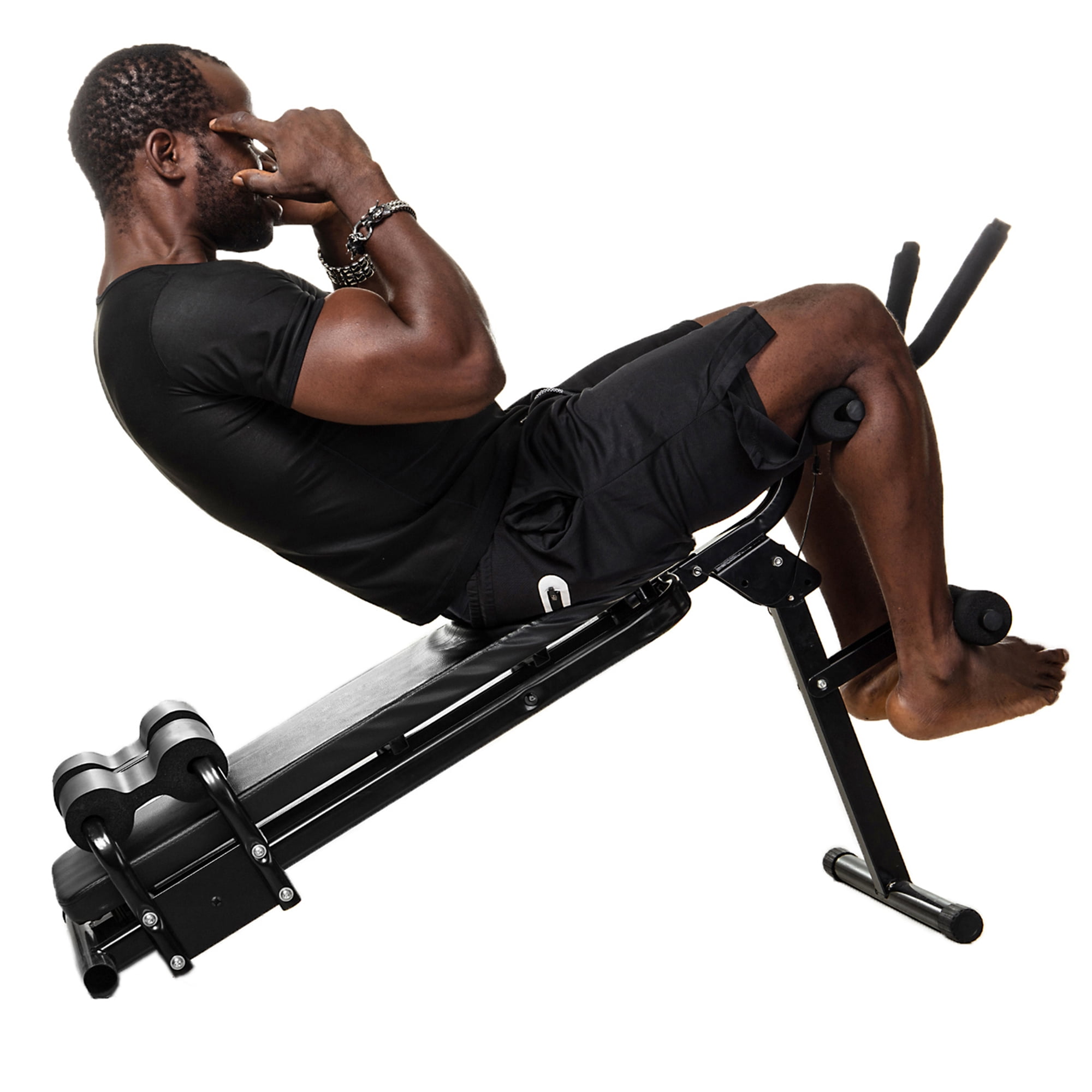 SHCKE Abs Exercise Equipment Adjustable Sit Up Bench Stomach Workout ...