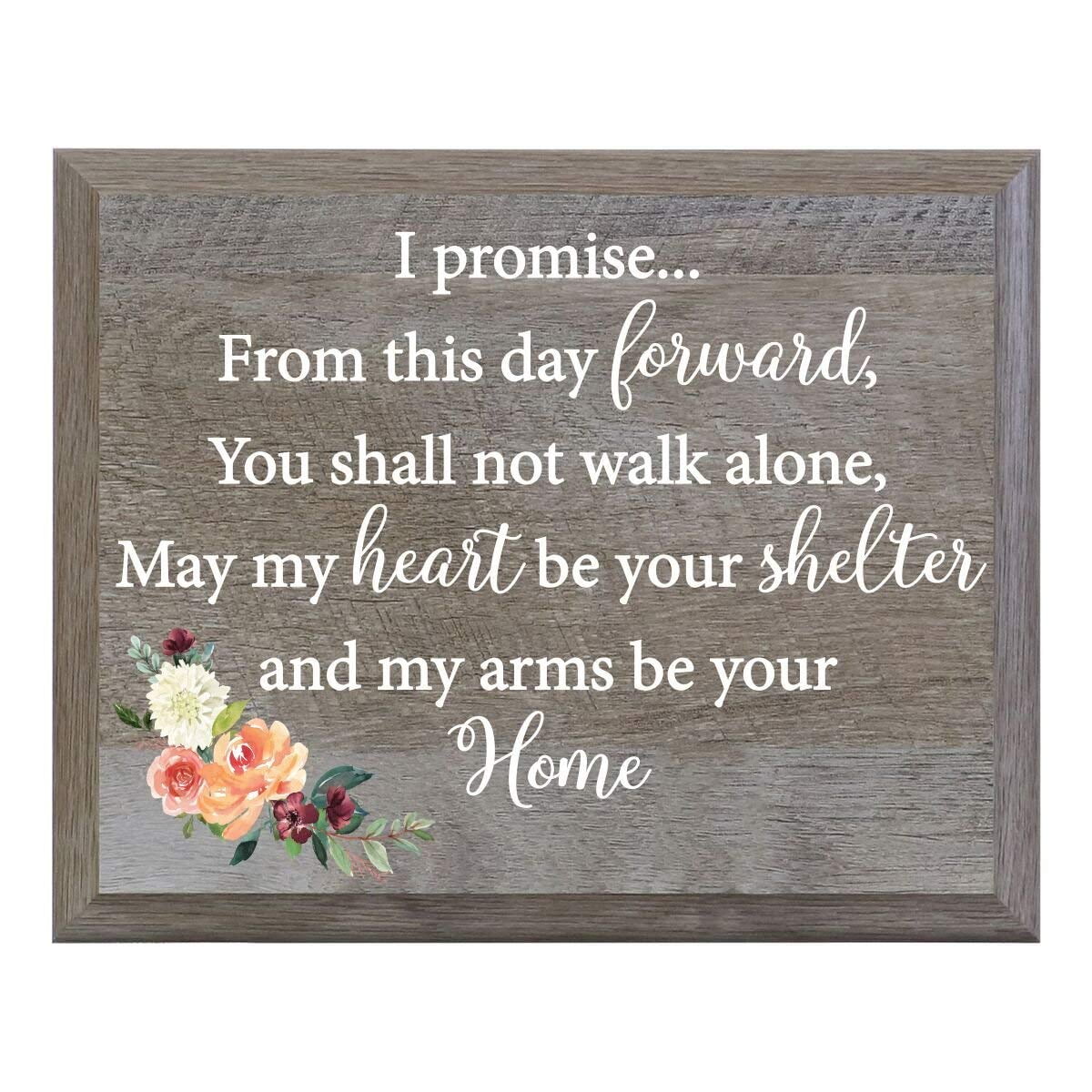 Barn Wood Wedding Party Sign Plaque - I Promise - Walmart.com