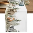Bear Deer Fox Rabbit Table Runner 13x70 Inch Rustic Green Forest Animal ...