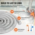 VEVOR 4'' x 50' Dust Collection Hose Thickened PVC Flexible Clear Hose ...
