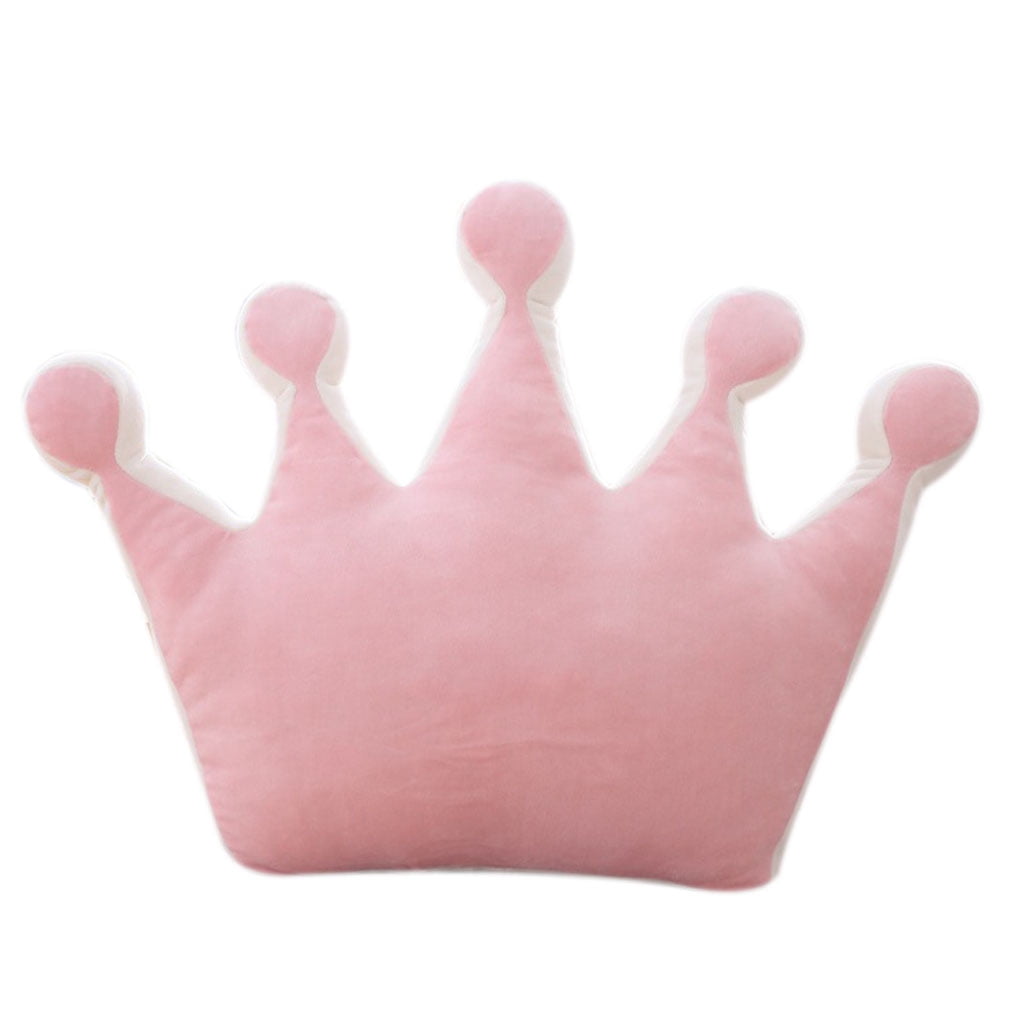 Short Plush Crown Shaped Princess Throw Pillows For Fluffy Plush ...