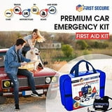 First Secure Emergency Roadside Kit, 90-Piece Car Safety Pack with ...