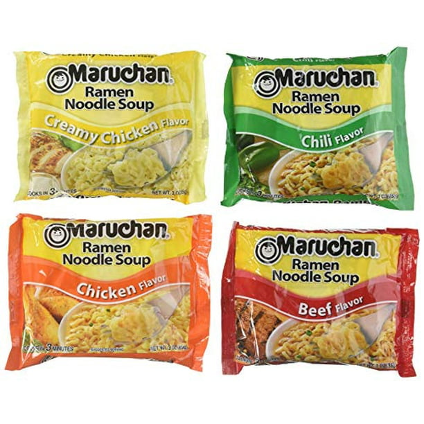 Maruchan Ramen Variety 4 Flavors, Pack of 24 - Walmart.com