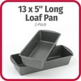 GoodCook Extra Large Nonstick Steel Meatloaf and Bread Loaf Pans Set ...
