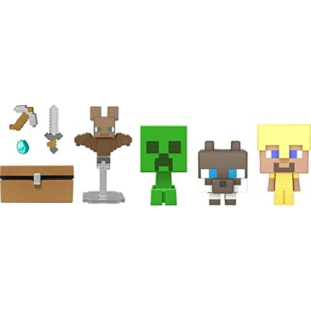 Set de figuras Mattel Minecraft Mob Head Minis Cave Explorer | Bodega ...