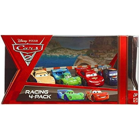 Disney / Pixar CARS 2 Movie Exclusive Die Cast Car Racing 4Pack ...