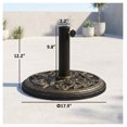 18" Umbrella Base - Round Resin Patio Stand for Φ1.5-1.89" Pole ...