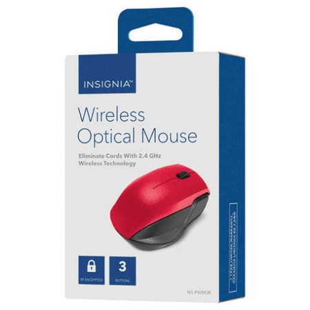 Insignia NS-PVM3RC Wireless Optical Mouse - Red - Refurbished | Walmart ...