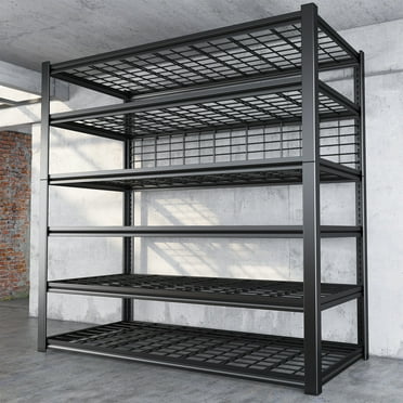 "REIBII 60"" W Heavy Duty Garage Shelving, 3000LBS, Adjustable 5 Tier ...