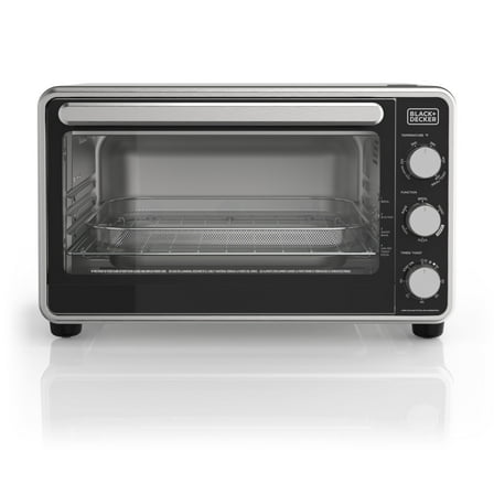 BLACK+DECKER 4-Slice Compact Stainless Steel Toaster Oven, TO1705SB ...