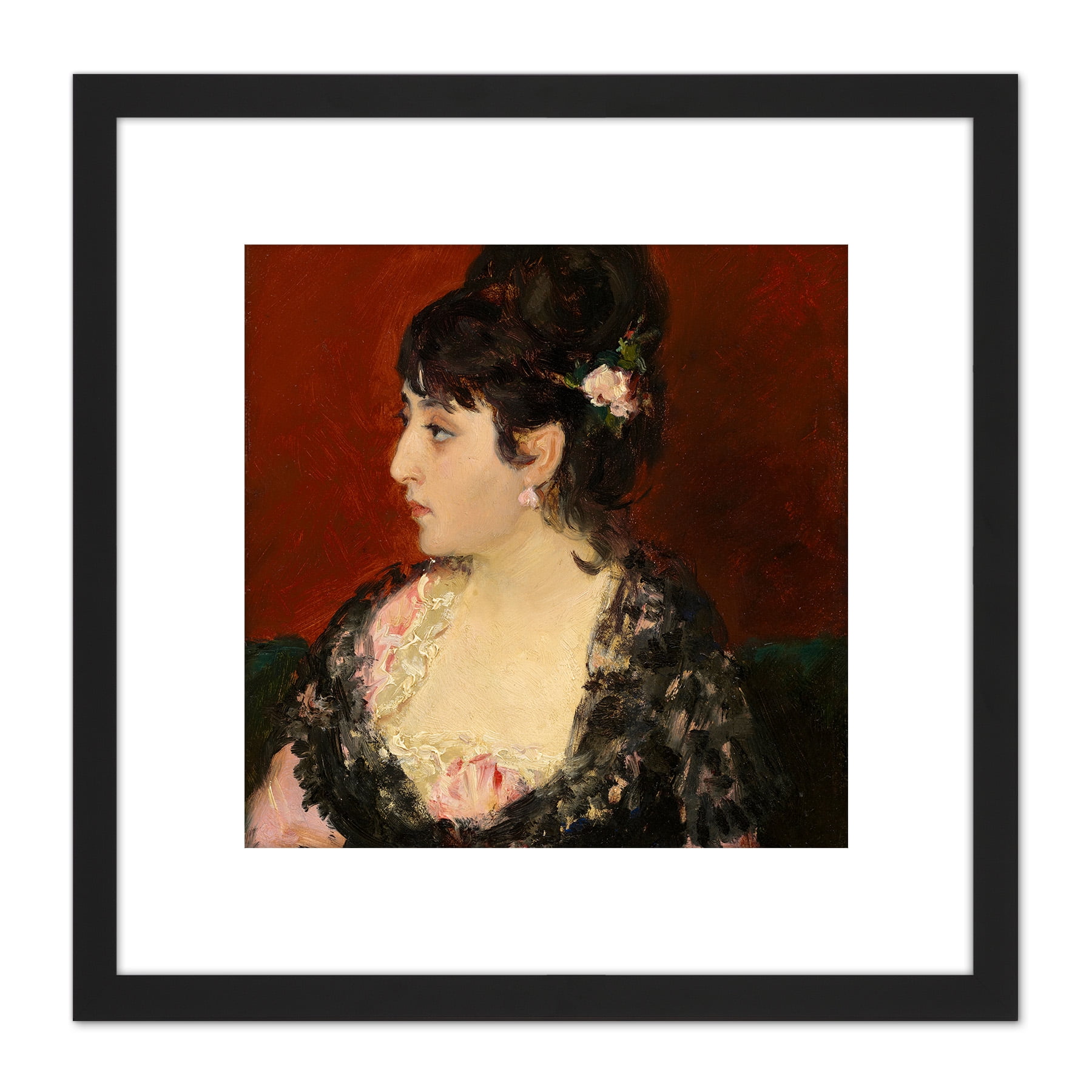 Duran Spanish Woman Portrait Of Eva Gonzales 1876 Painting 8X8 Inch ...