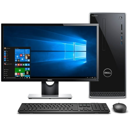Dell Inspiron 3670 Desktop, Dell SE2416H 24" Full HD Monitor, i5-8400 ...