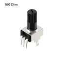Uxcell Potentiometer 12mm 10K Ohm Variable Resistors Single Turn Rotary ...