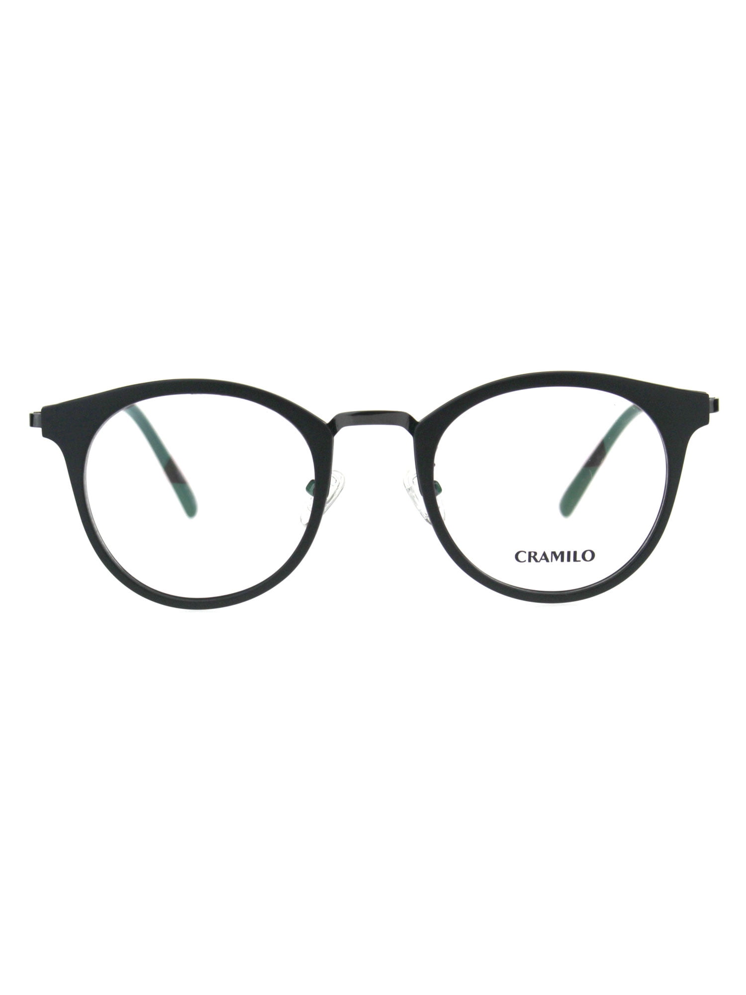 Premium Optical Quality Round Horned Rim Fashion Eyeglasses Frame Matte Black Gunmetal
