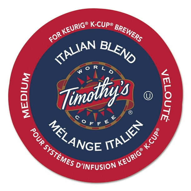 Timothy's World Coffee Italian Blend Coffee K-Cups, 24/Box -GMT1102 ...
