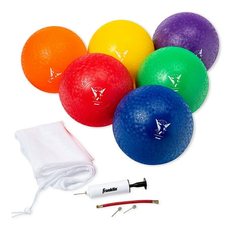 Franklin Sports Kids Dodgeballs - 6 Pack of 7 Inflatable Playground ...